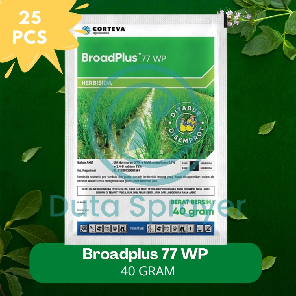 Jual Ally Plus Broadplus 77 WP Herbisida gulma padi 40gr 1 kotak isi 25 | Shopee Indonesia