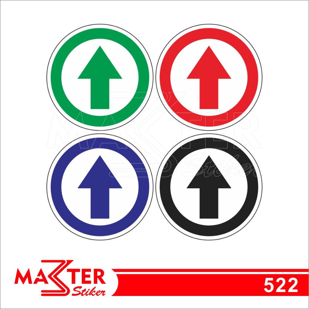 Jual 522 - Stiker Tanda Panah Arah Tangga, Sticker Vinyl, Premium ...