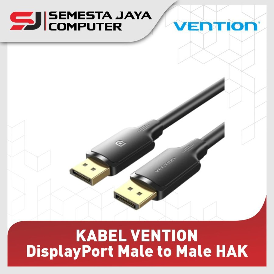 Jual Vention DisplayPort Male to Male 4K HD Cable Black HAK | Shopee ...