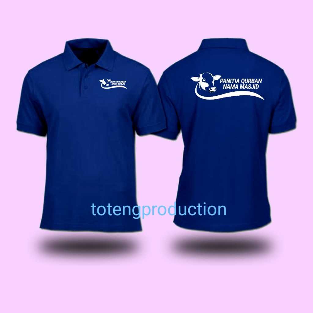 Jual toteng baju polo shirt kerah Panitia Qurban tambah nama masjid ...