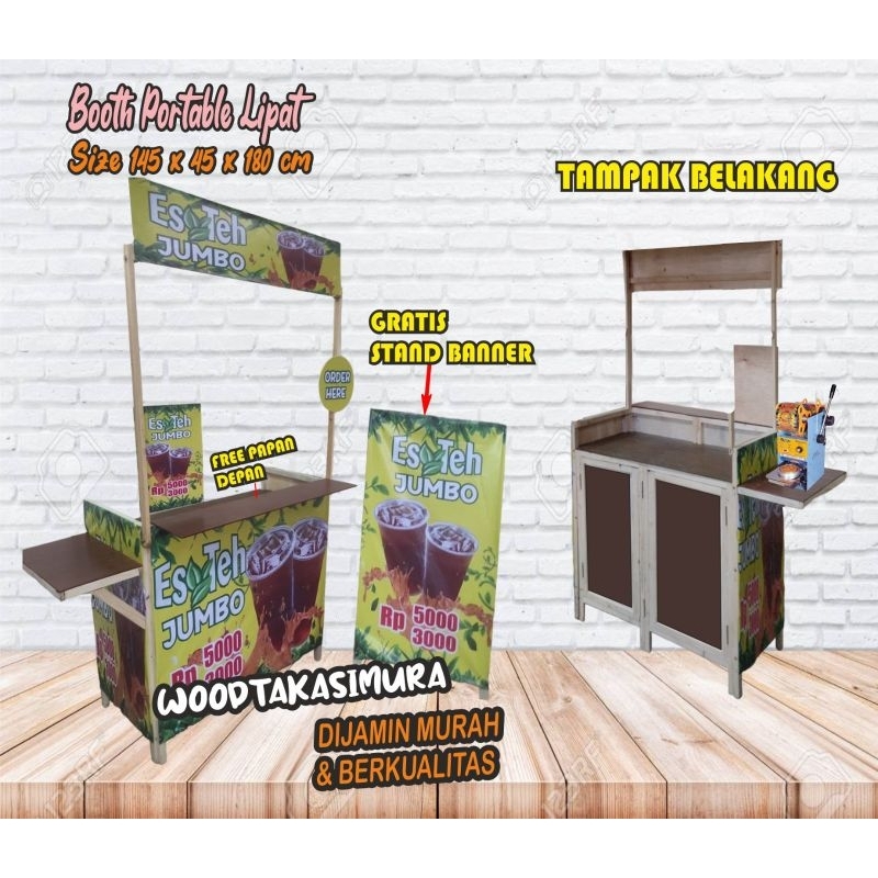 Jual Booth Portable/Meja lipat/gerobak lipat/booth lipat | Shopee Indonesia