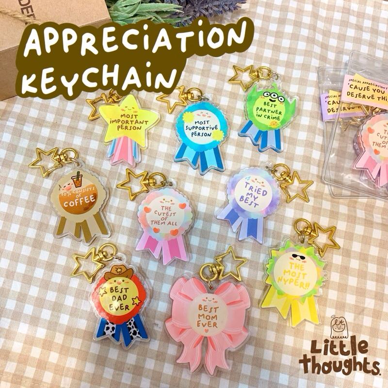 Jual Appreciation Keychain by LITHO | Acrylic 2 sisi | Shopee Indonesia