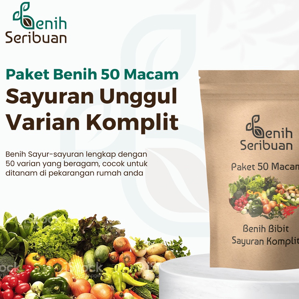 Jual Grosiran Benih Seribuan Paket Komplit 5 Macam Bibit Sayur Sayuran ...