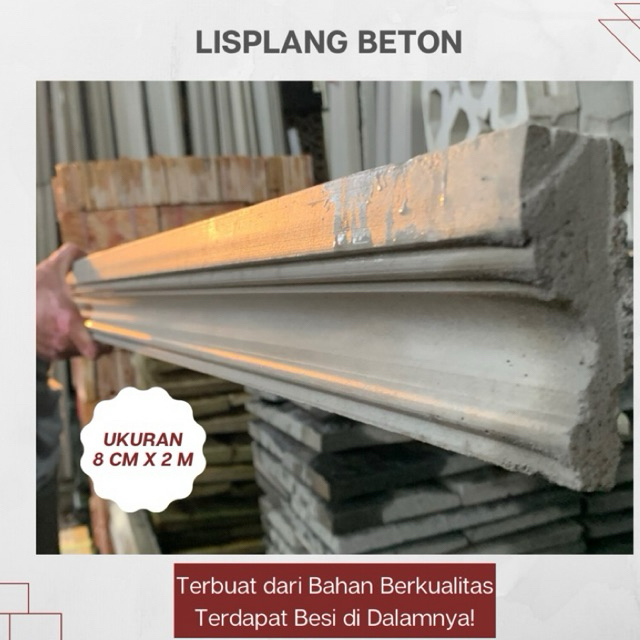Jual Lisplang beton 8 cm x 2 m / lisplang beton, lisplang, lisplang ...