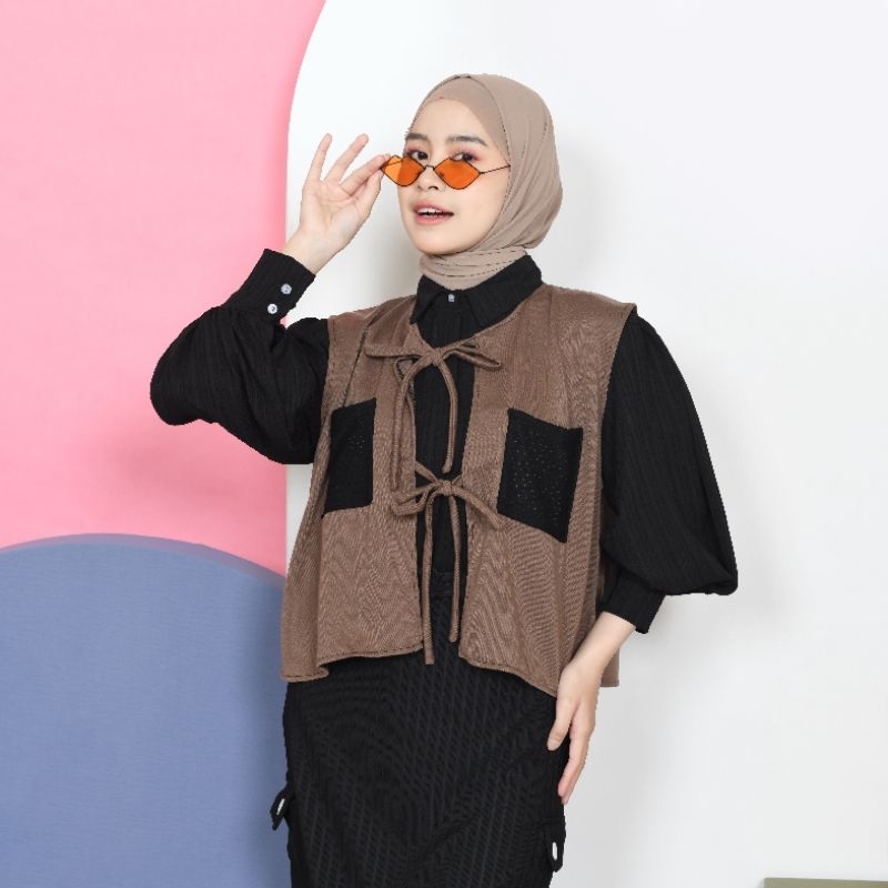 Jual Maoutfit - Lilu Vest Tops | Outer Tali | Vest Kekinian | Vest ...