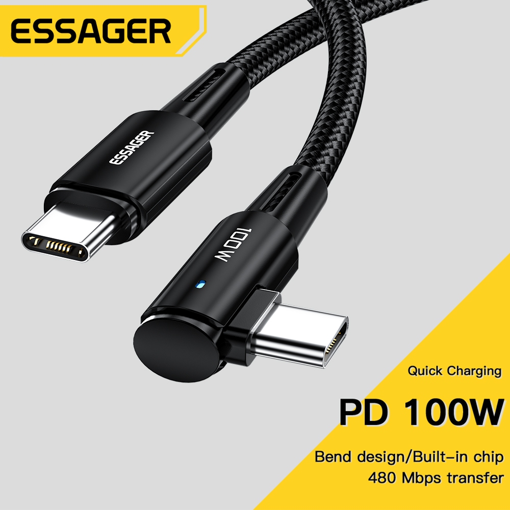 Jual Essager Kabel Data Siku Pengisian Daya Cepat Kabel Tipe C Ke Tipe ...