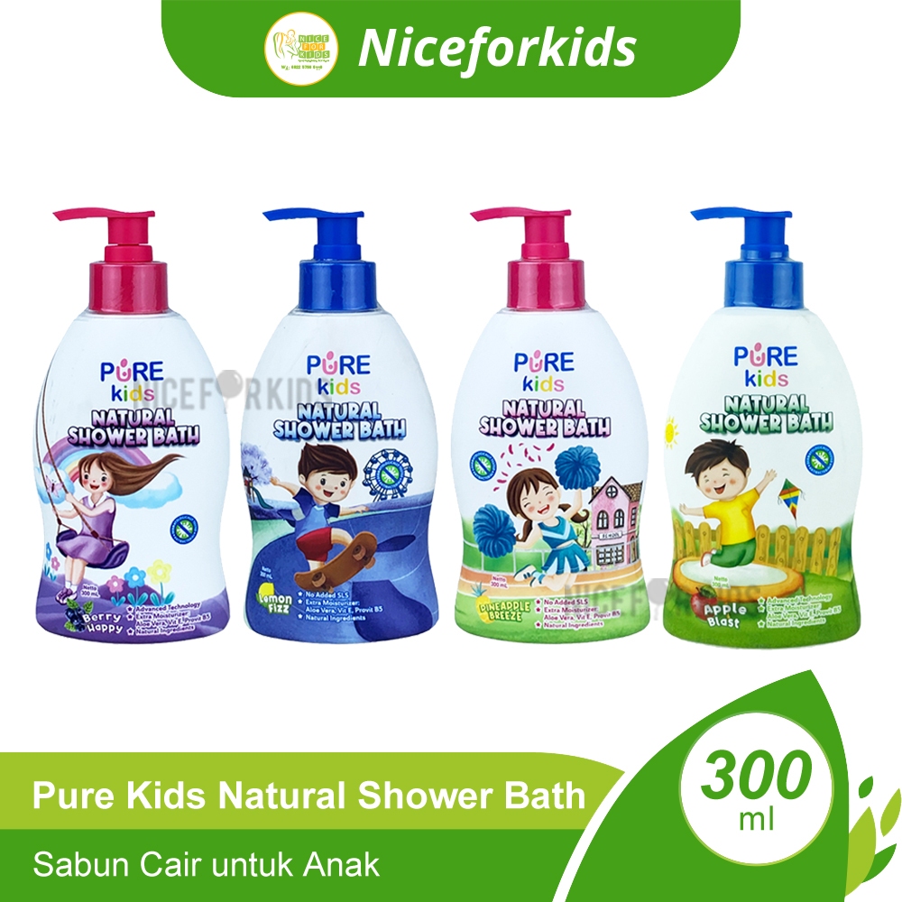 Jual Pure Kids Natural Shower Bath 300ml Sabun Mandi Cair Anak / Pure ...