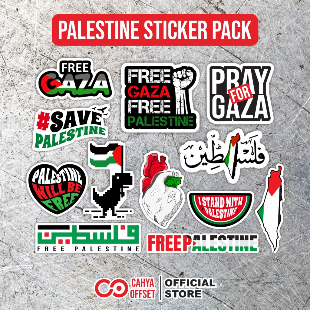 Jual 8.8 COD Sticker Palestine Pack Sticker Motor Mobil Helm Laptop ...