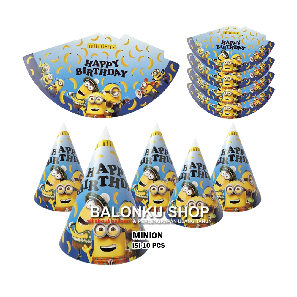 Jual Topi Kerucut Minion / Topi Minion / Topi Ulang Tahun Minion ...