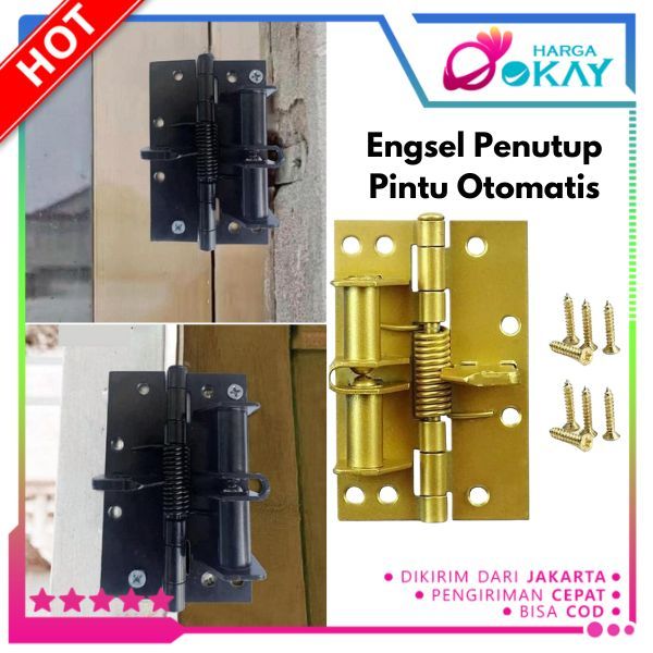 Jual HO Engsel Penutup Pintu Otomatis Metal Plat Engsel Penahan Pintu ...