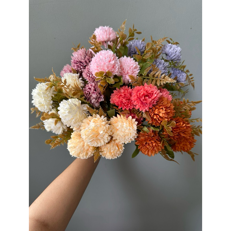 Jual BUNGA ARTIFICIAL POM-POM MUSIM SEMI | Shopee Indonesia