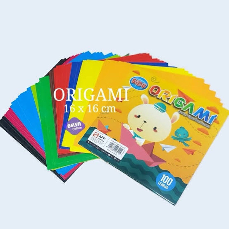 Jual KERTAS ORIGAMI SIDU BESAR 16 x 16 ISI 100 LEMBAR KERTAS ORIGAMI ...