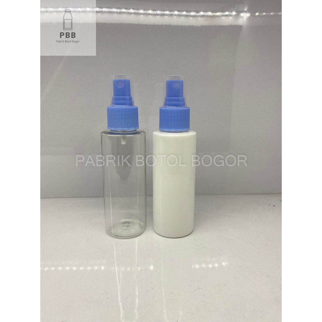 Jual BOTOL RF 100ML SPRAY BIRU PLASTIK PUTIH BENING CLEAR SEMPROT 100 ...