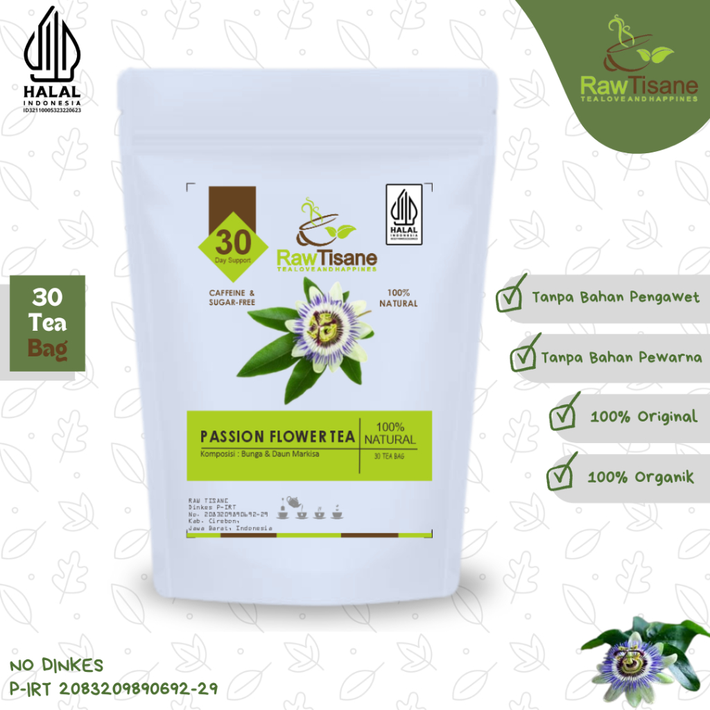 Jual RAW TISANE Passion Flower Tea : Teh Celup Bunga & Daun Markisa All ...