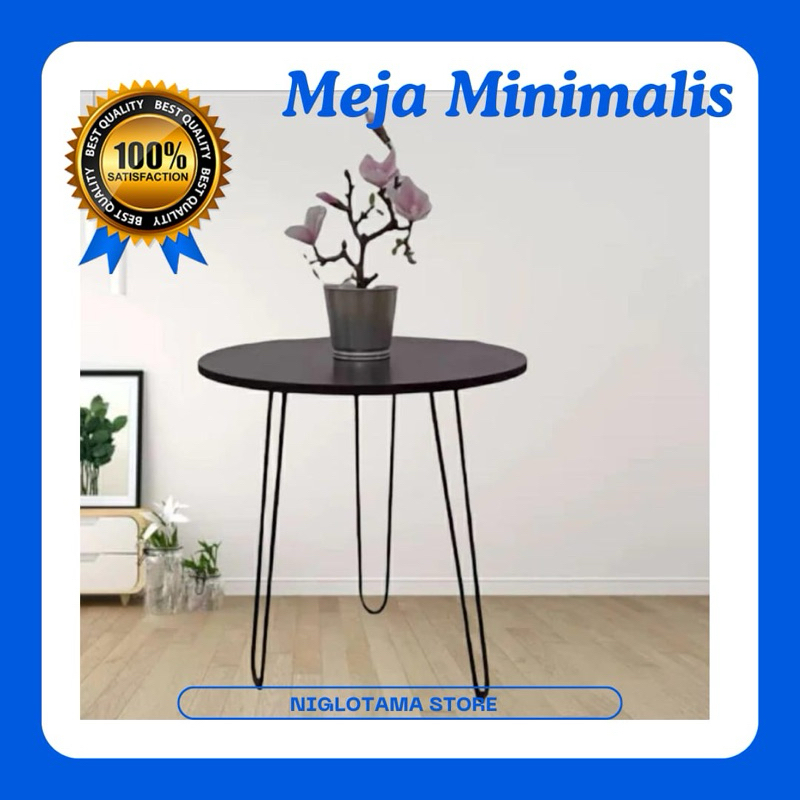 Jual Meja Minimalis Aestetik Modern Bulat / Meja Bulat Minimalis / Meja ...