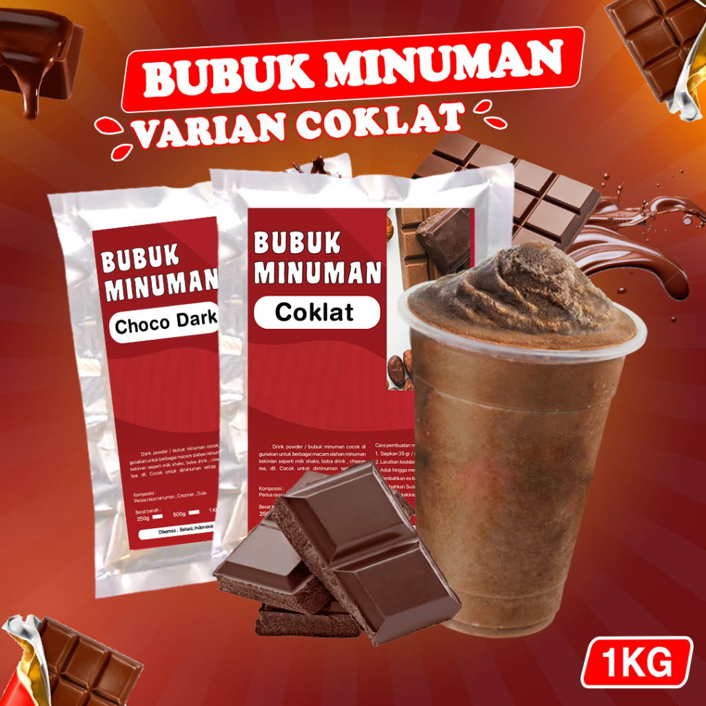 Jual BUBUK MINUMAN RASA 1KG / SERBUK MINUMAN VARIAN COKLAT 1KG/ BUBUK ...