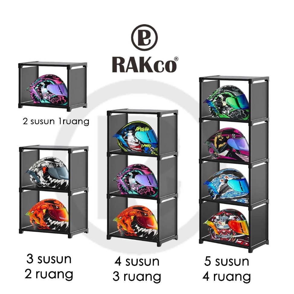 Jual Dear Rak HELM 5 Susun Multifungsi Tempat Multiguna Organizer 5 ...