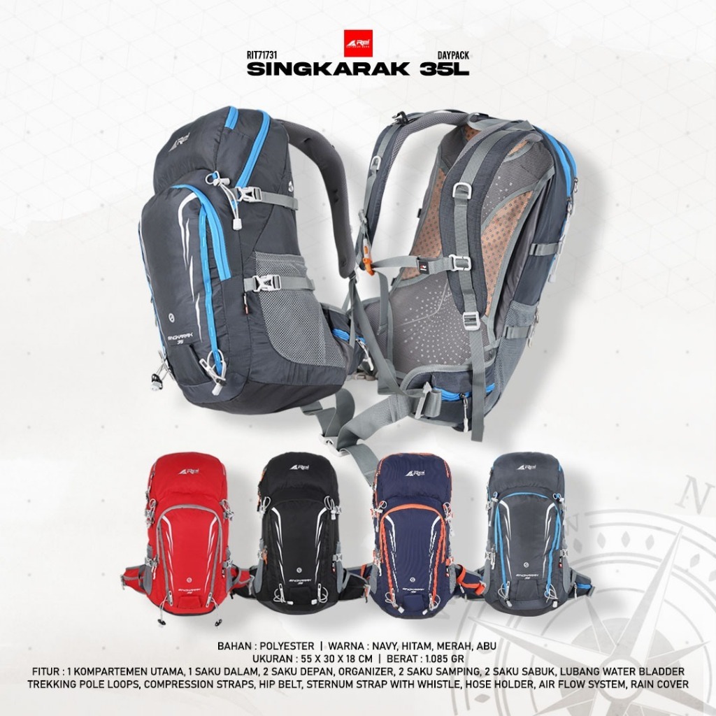Jual Tas Ransel Arei Semi Carrier Singkarak 35 Liter Arei Outdoorgear ...