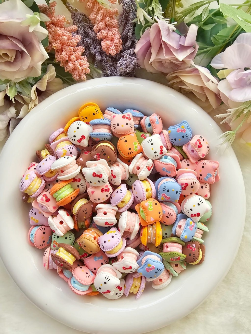 Jual Mote Manik Mini Hello Kitty Macaron Sweet Cartoon Beads | Shopee ...