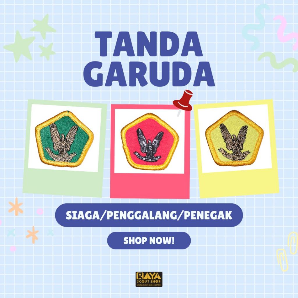 Jual Patch Emblem Woven Tanda Pramuka Garuda Siaga, Penggalang, dan ...