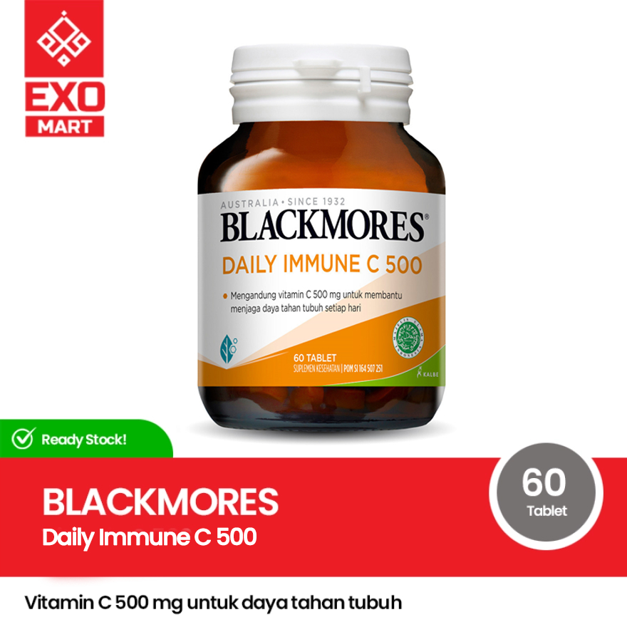 Jual BLACKMORES - Daily Immune C 500 mg 60 Tablet BPOM Kalbe Vitamin C500 | Shopee Indonesia