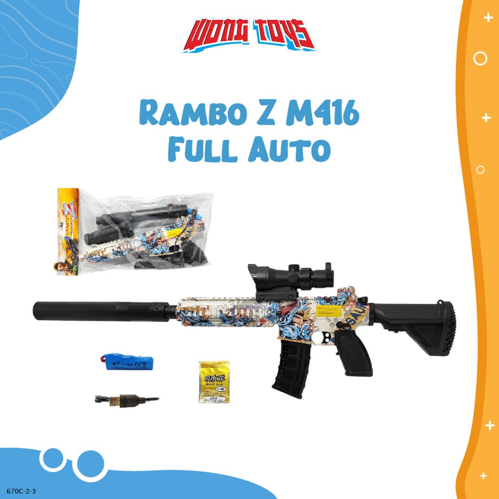 Jual Mainan Pistolan Rambo Z M416 Automatic (670C-2-3) - Mainan ...