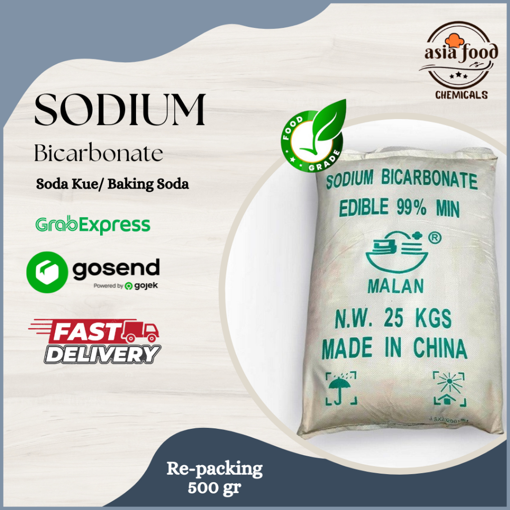 Jual SODA KUE/BAKING POWDER/SODIUM BICARBONATE/MALAN 500 gr | Shopee ...