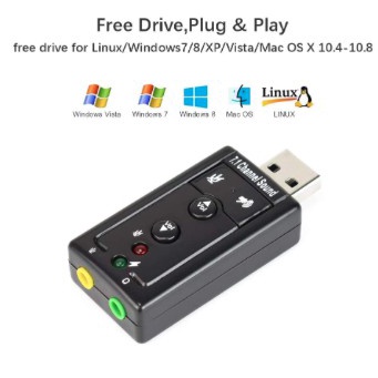 Jual USB Audio Sound Card 3D 71 Soundcard External Mic Microphone ...