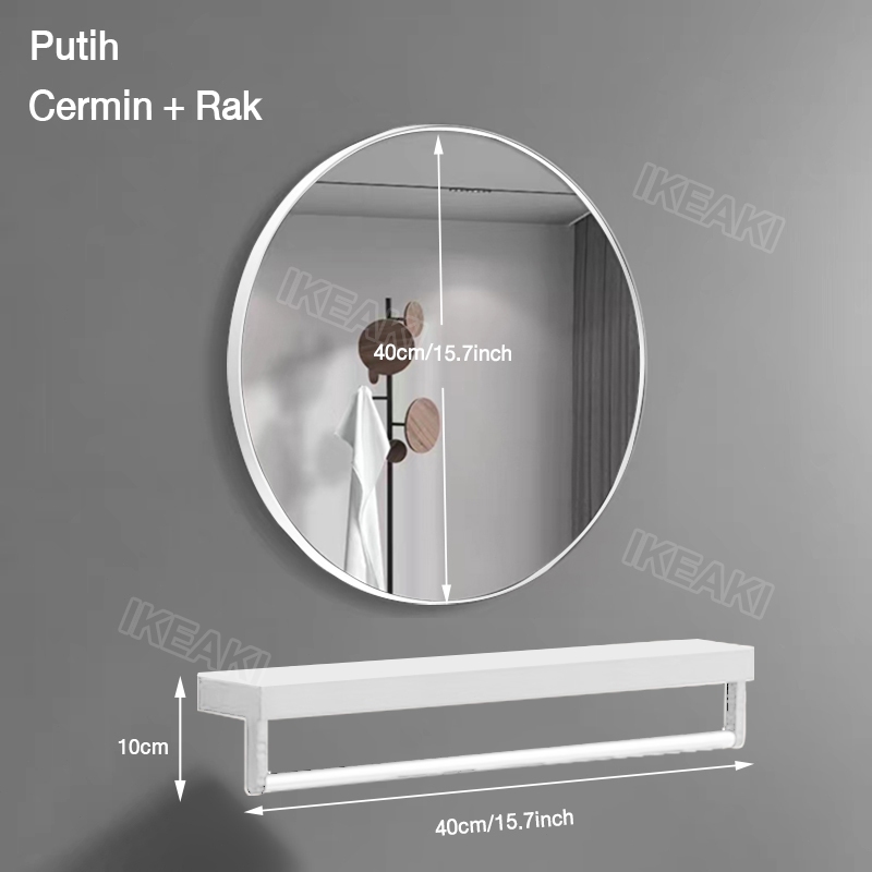 Jual Cermin Kamar Mandi Cermin Bulat Rak Cermin Wastafel Cermin Gantung ...