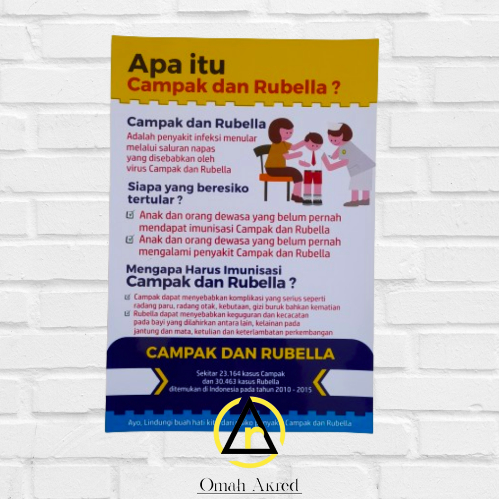 Jual Poster Apa Itu Campak dan Rubella - Imunisasi Campak Rubella - Poster Kesehatan | Shopee ...