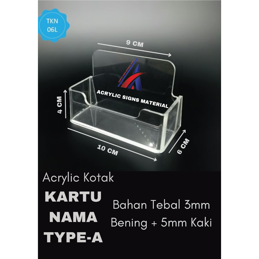 Jual ACRYLIC / AKRILIK KOTAK KARTU NAMA MEJA / STAND KARTU NAMA MODEL ...