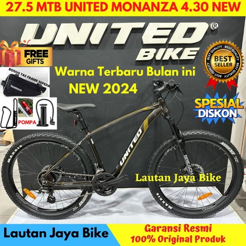 Jual SEPEDA GUNUNG 27.5 MTB UNITED MONANZA 4.30 New Rem Hydraulic ...