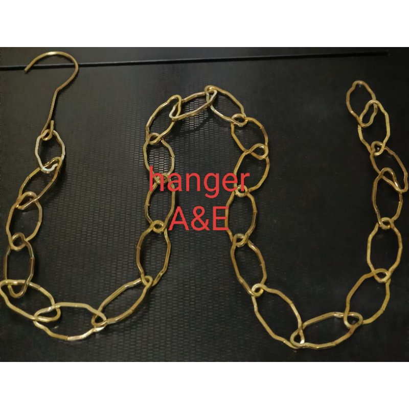 Jual RANTAI BESI PERSEGI EMAS GANTUNGAN HANGER DISPLAY TOKO/ GANTUNGAN ...