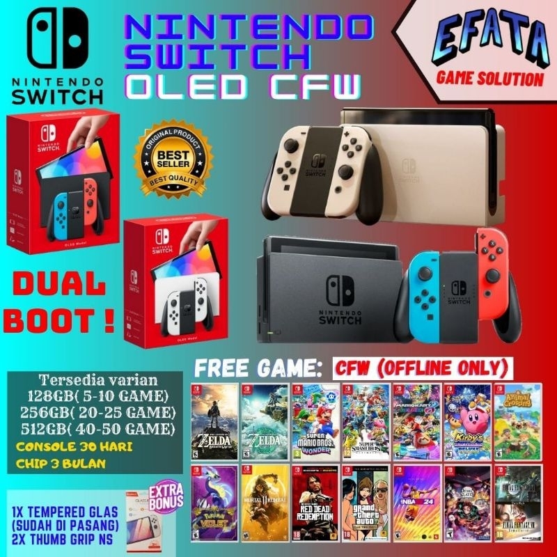 Jual Nintendo Switch OLED MODEL CFW CONSOLE MESIN | Shopee Indonesia