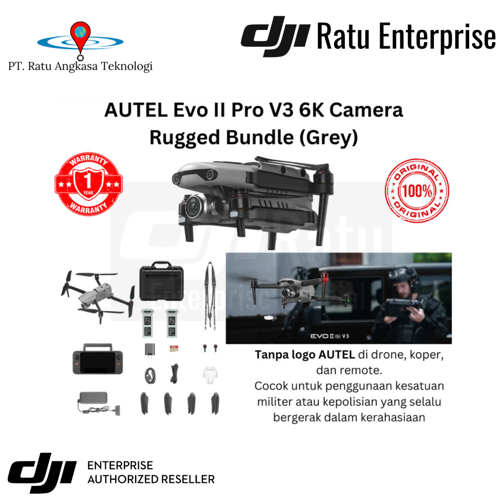 Jual AUTEL Evo 2 Pro V3 Grey Rugged Bundle Drone Mapping EVO II Pro Non ...