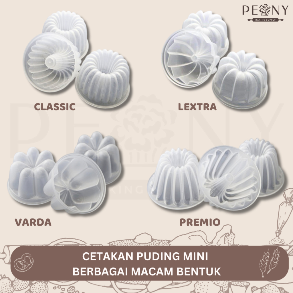 Jual (6PCS) CETAKAN PUDING MINI BERBAGAI MACAM BENTUK / CETAKAN PUDDING ...