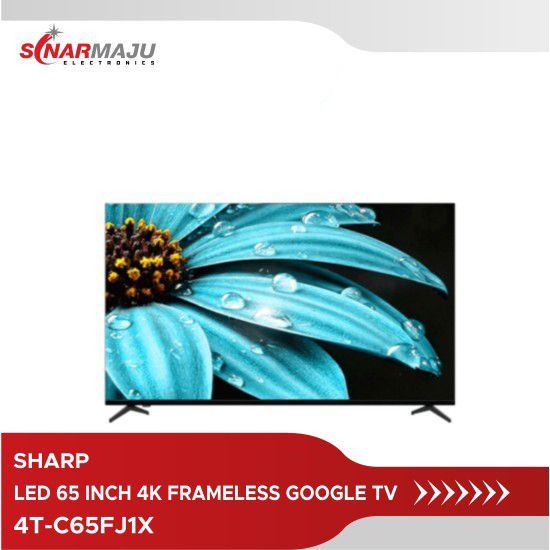 Jual LED TV 65 Inch SHARP 4K Frameless Google TV 4T-C65FJ1X / 4T ...
