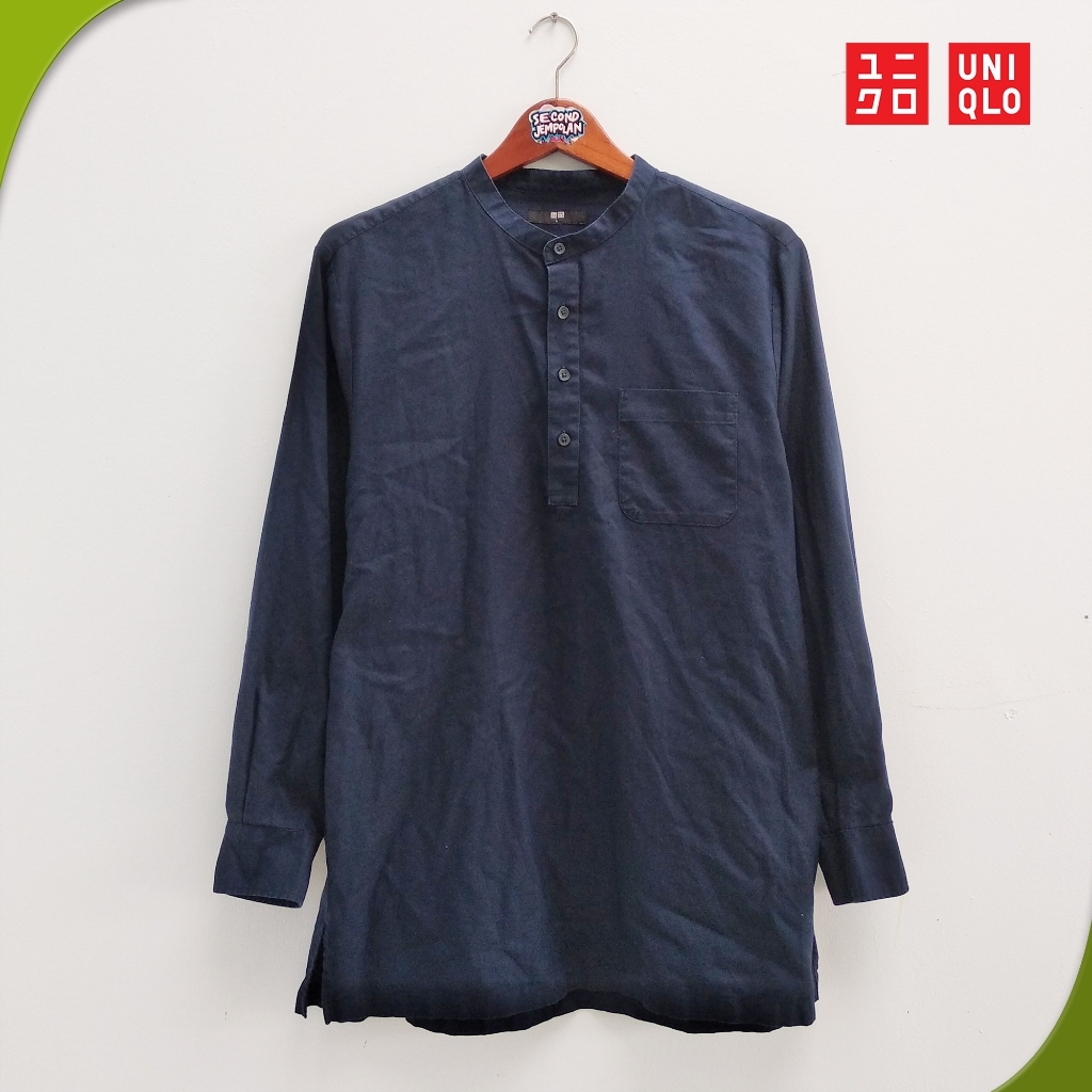 Jual Uniqlo shanghai navy panjang | Shopee Indonesia