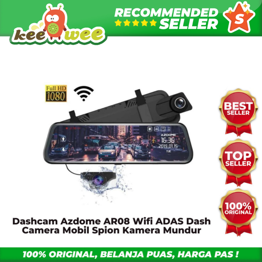 Jual Dashcam Azdome AR08 Wifi ADAS Dash Camera Mobil Spion Kamera ...