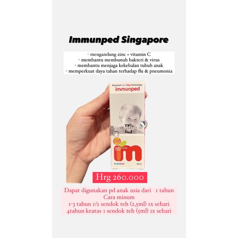 Jual immunped syrup - zinc + vitamin C (PO SINGAPORE) | Shopee Indonesia
