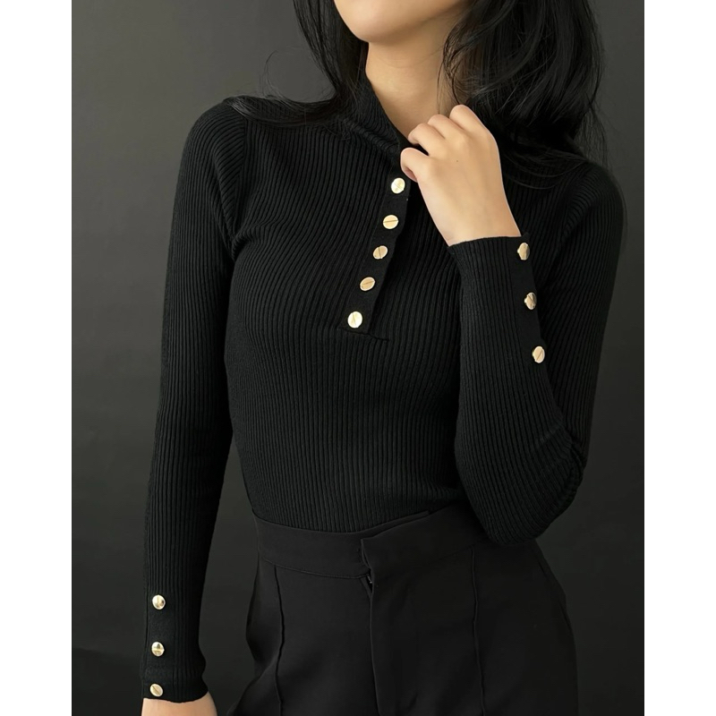 Jual Innara Inner Knitt Top/ Manset kancing / Inner rajut import ...