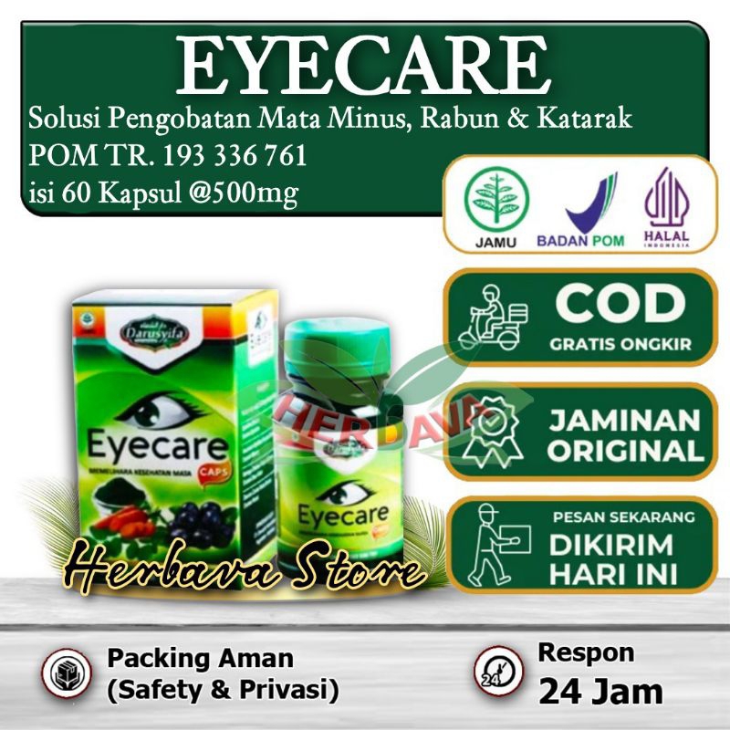 Jual Eyecare Darusyifa Asli Original BPOM Herbal Alami Obat Mata Minus ...