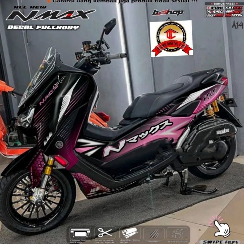 Jual Stiker Decal New Nmax Full Body Grafis Lebah Pink | Shopee Indonesia
