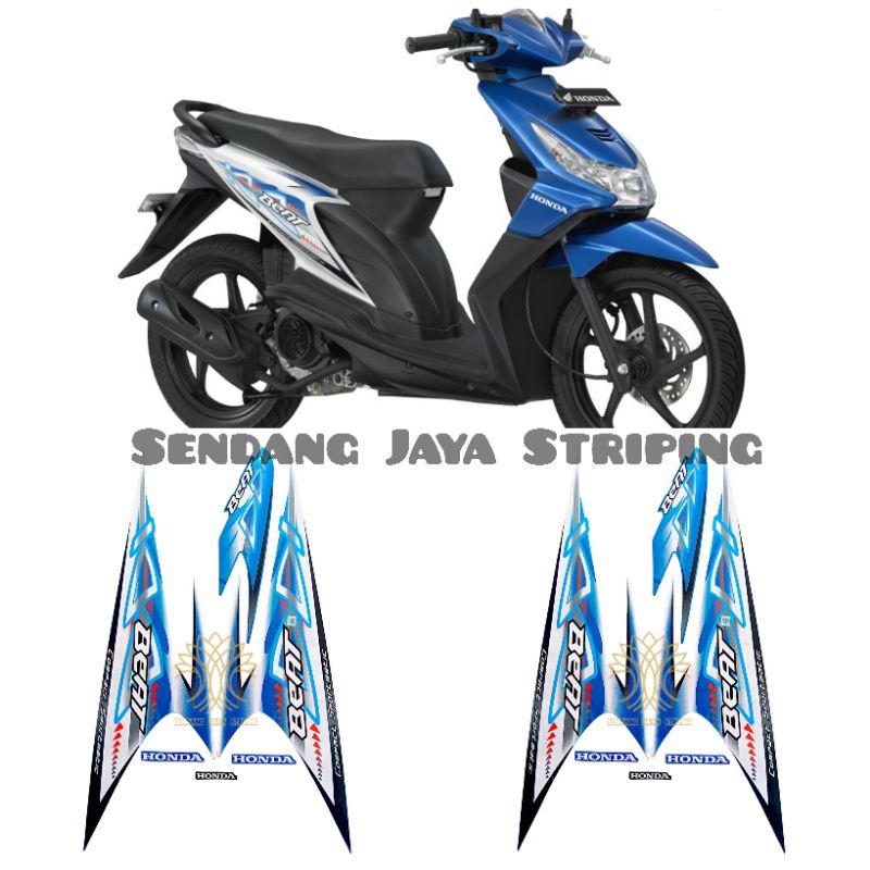 Jual STRIPING HONDA BEAT KARBU 2012 BIRU STIKER MOTOR STANDAR | Shopee ...