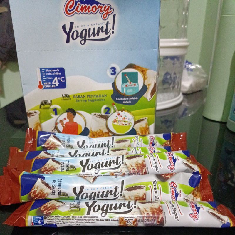 Jual Cimory stick yogurt 40gr brown sugar squeeze mini 1 karton isi ...