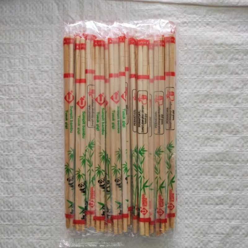Jual Sumpit + Tusuk Gigi Panda | Isi 50 Pasang | Shopee Indonesia