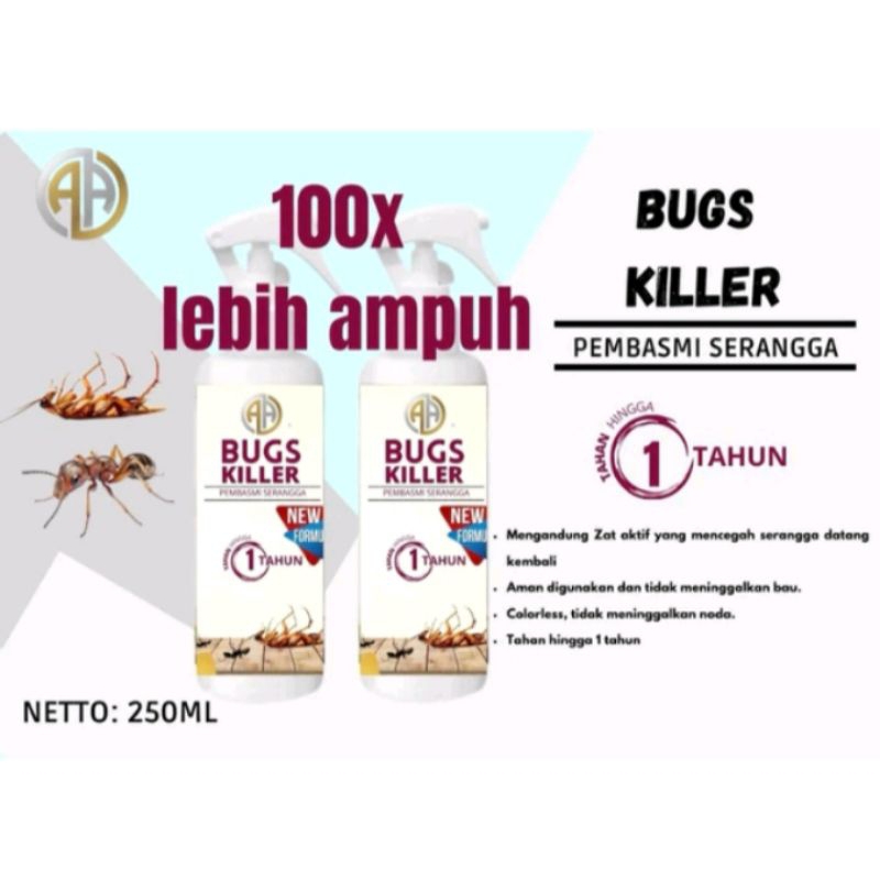 Jual Obat Pembasmi serangga semut,kecoa,lalat | Bugs killer Sprat 250ml anti serangga super ...