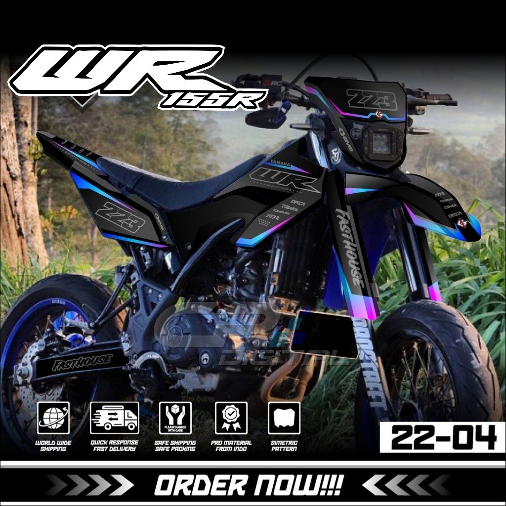 Jual Decal Sticker Motor Cross Yamaha WR155 Fullbody Murah Glosy Doff ...