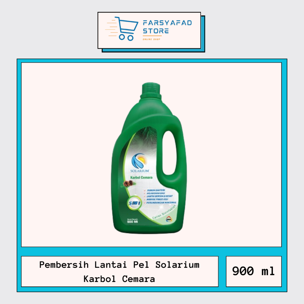 Jual Pembersih Lantai Pel Solarium Karbol Cemara Isi 900 ml By BRM | Shopee Indonesia