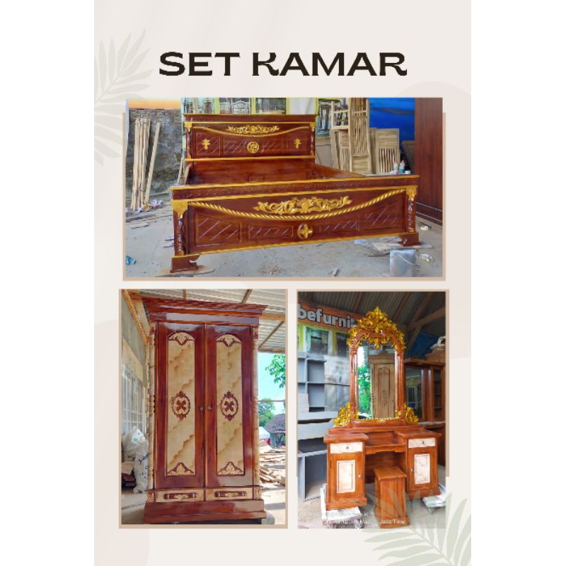 Jual (PAKET HEMAT) set kamar / tempat tidur / lemari pakaian / meja ...